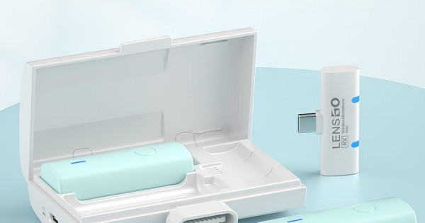 LENSGO 518C 5 Renkli Kablosuz Yaka Mikrofonu (Type-C)